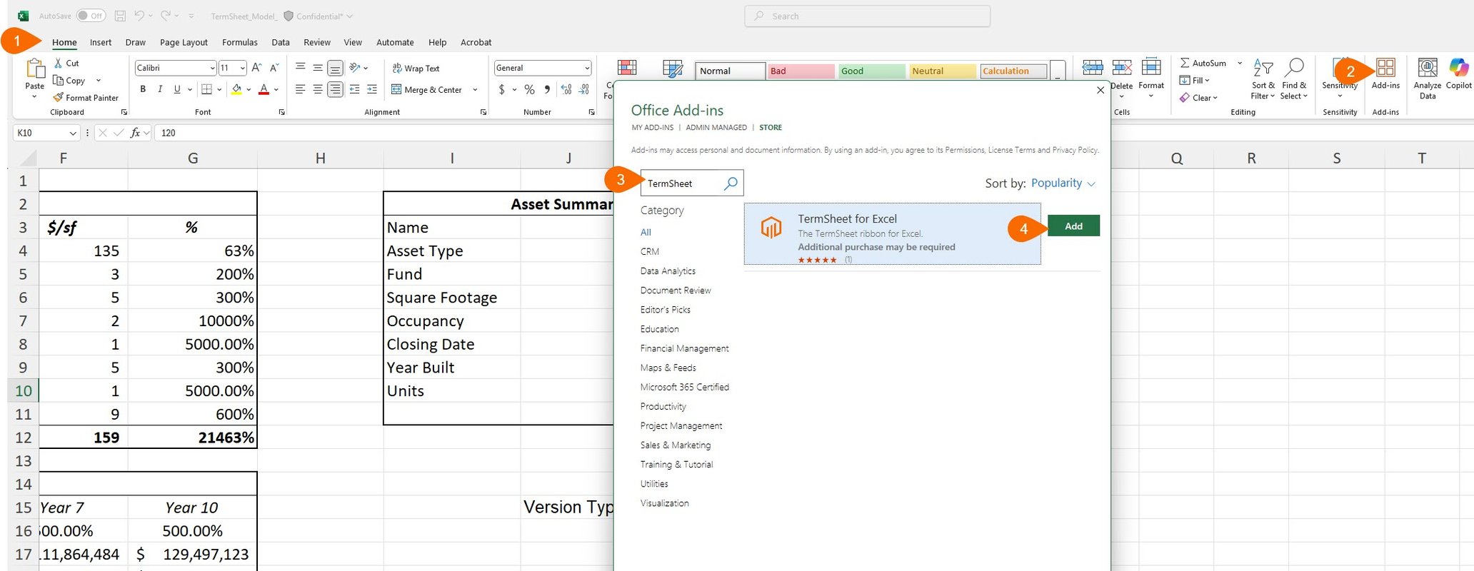 Install the TermSheet Add-in for Microsoft Excel