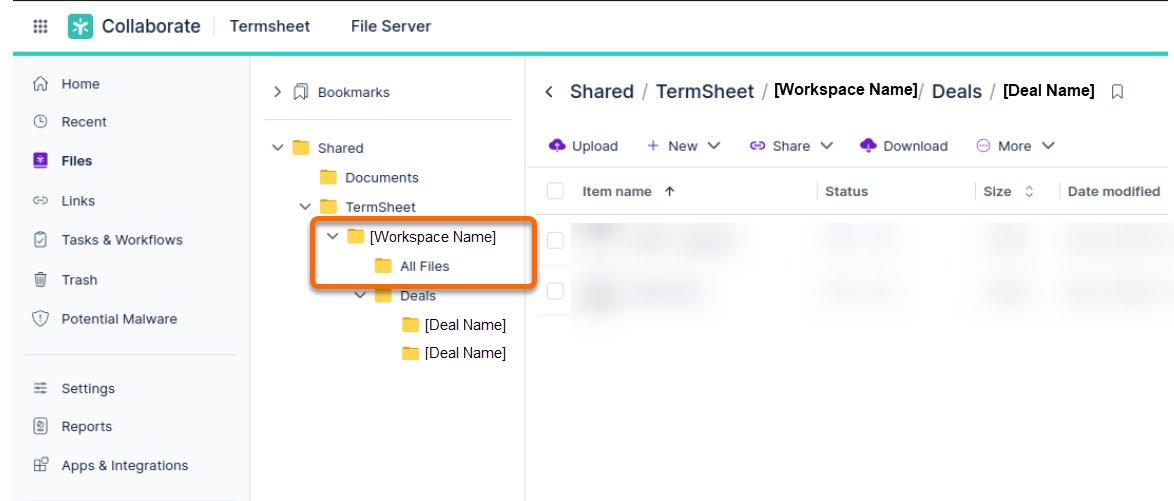 Connect Egnyte to TermSheet
