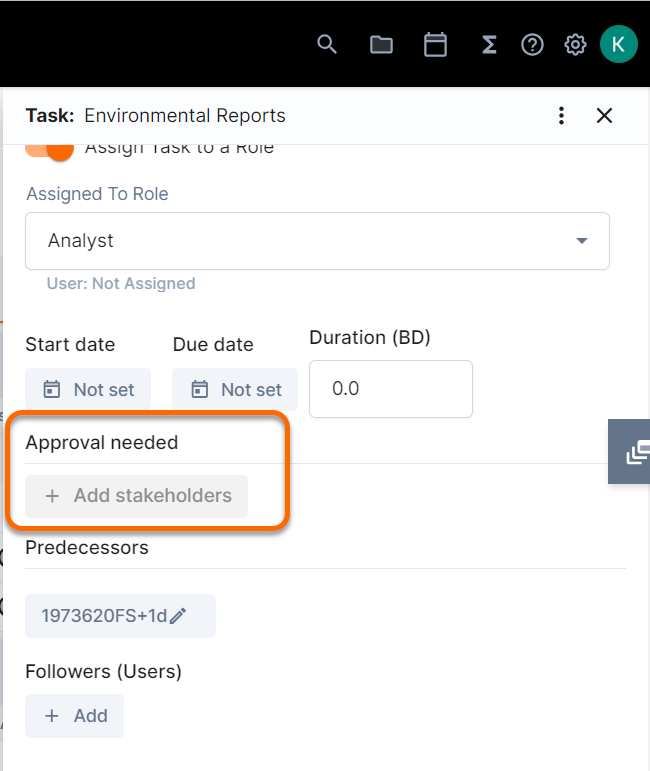 Add Approvers to Tasks