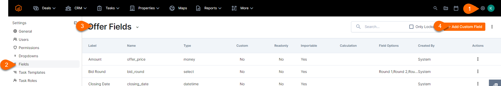 Add or Remove Custom Fields to Offer Panel